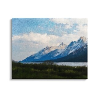 Stupell Mountain & River Landscape Canvas Wall Art Design by Daniel ...