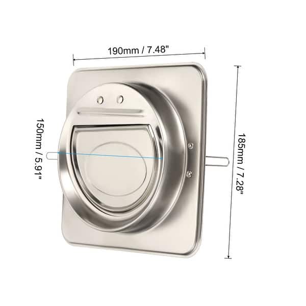 2 Set 6" Stainless Steel Backdraft Damper with Ducting Hose Clamp ...
