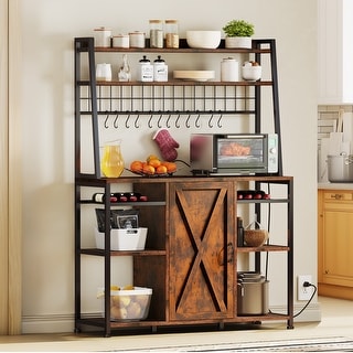 Moasis 5-Tier Kitchen Bakers Rack with Power Outlets USB Ports ...