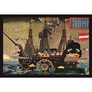 The Arrival Of Commodore Matthew C. Perrys Black Ships In Tokyo Bay In ...