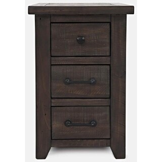 Jofran Madison County Reclaimed Pine Station USB Charging End Table ...