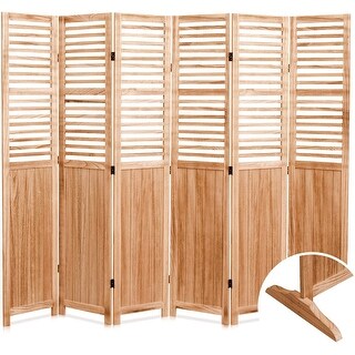 82.8'' W x 65'' H 6 - Panel Solid Wood Folding Room Divider - Bed Bath ...