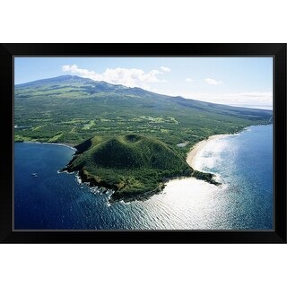 "Aerial view of Maui Coast, Hawaii" Black Framed Print - Bed Bath ...