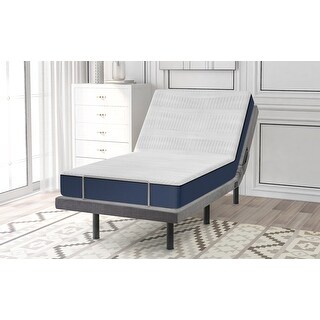Twin XL Adjustable Ergonomic Bed with Vibration Massage and USB Port ...