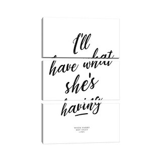 iCanvas "When Harry Met Sally, Quote" by Simon Lavery 3-Piece Canvas ...