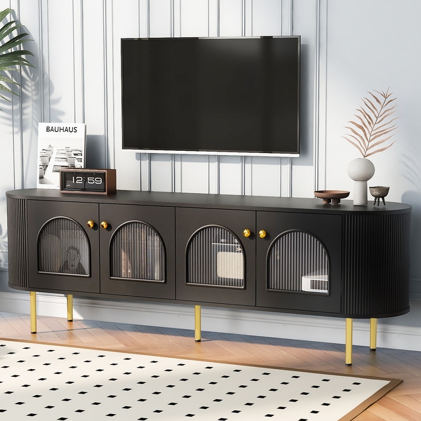 Curved media console store