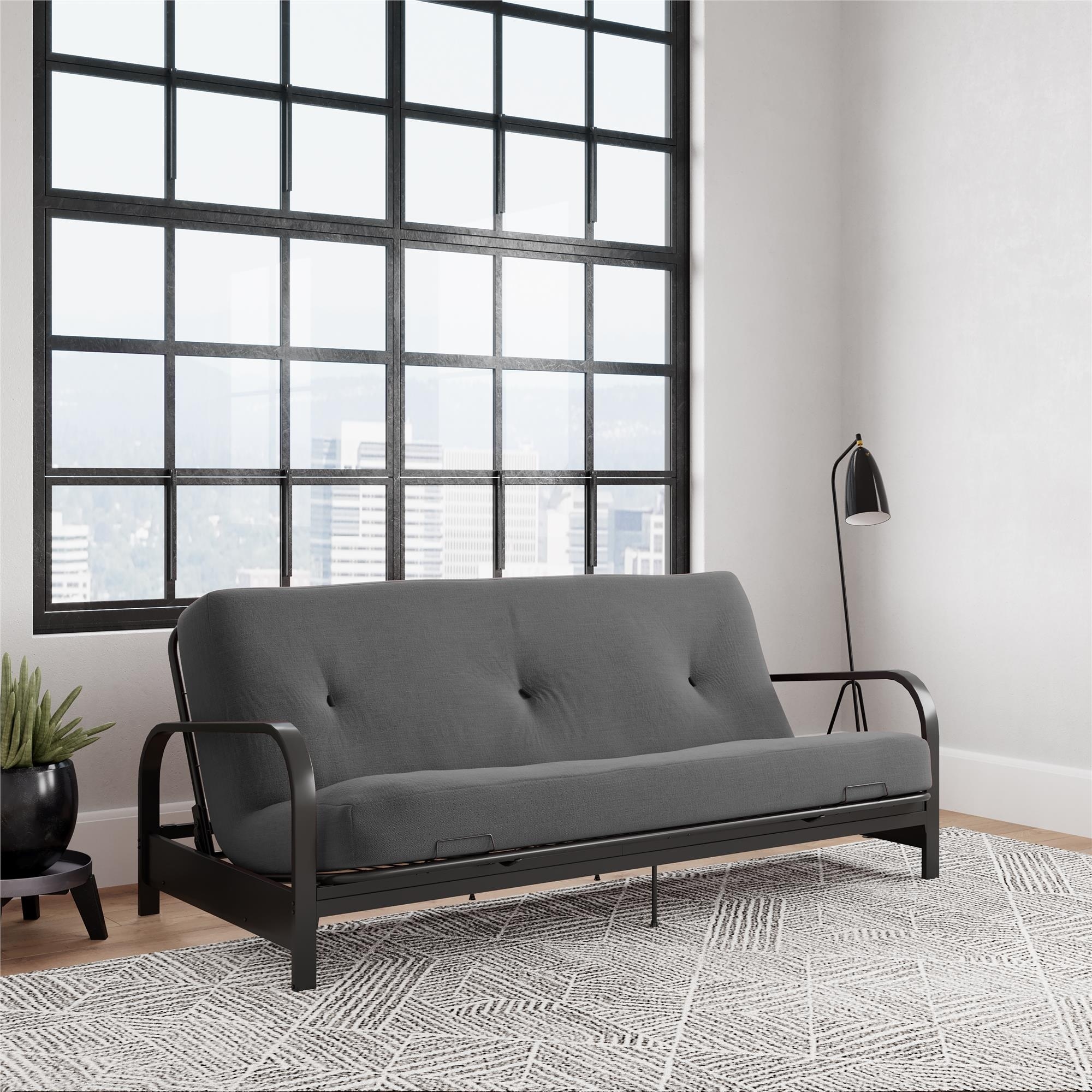 Black metal futon with mattress store