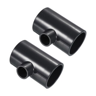 2Pcs UPVC 2" to 3/4" Reducing Tee Pipe Fitting T Shape Socket Connector ...