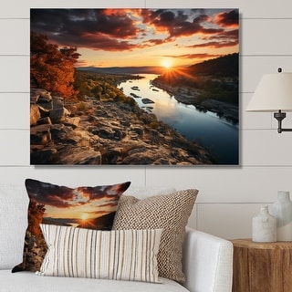 Designart "Connecticut Landscape III" Landscapes Canvas Prints - Bed ...