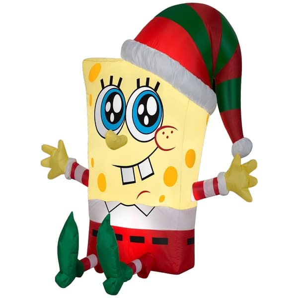 Gemmy Christmas Airblown Inflatable SpongeBob in Holiday Outfit ...