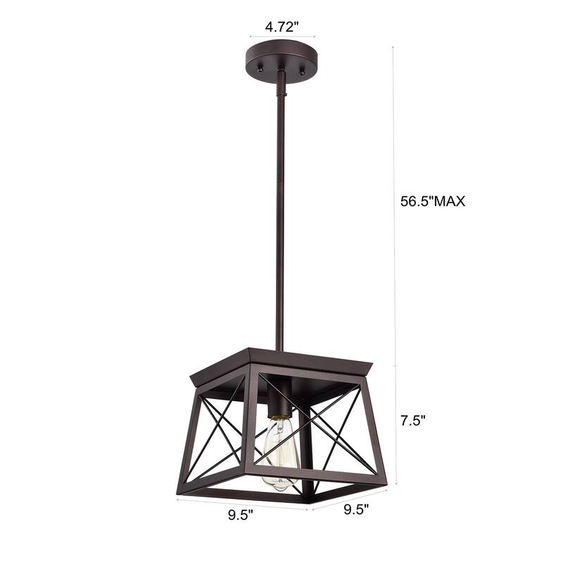 Rustic Geometric Oil Rubbed Bronze Kitchen Island Pendant Lighting - 9. ...