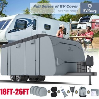 RVMasking 7 Layers top RV Travel Trailer Cover Fits 18'-26' Motorhome ...