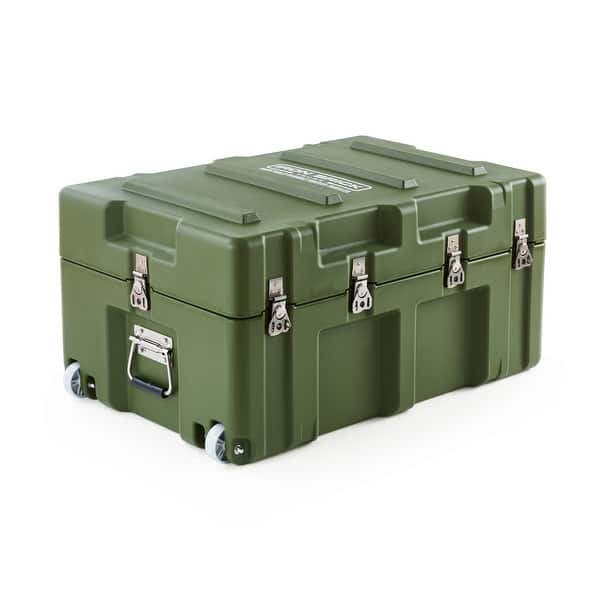 plastic trunk on wheels