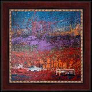 21x21 Traditional Mahogany Complete Wood Square Picture Frame with UV ...