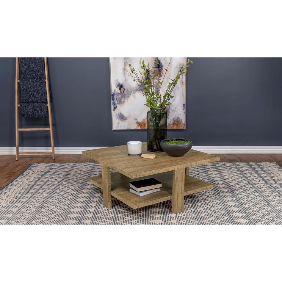 Fenway Mango Solid Wood Top and Metal Square Coffee Table - On Sale ...