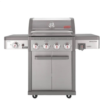 Coleman Revolution 4-Burner Gas BBQ Grill w/ Side Burner, 680-Sq. In ...