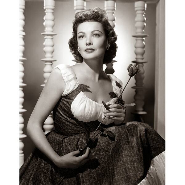 Gene Tierney Holding Rose Photo Print (8 X 10) Item Dap18154 - Bed Bath ...