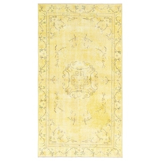 ECARPETGALLERY Hand-knotted Color Transition Light Yellow Wool Rug - 5 ...