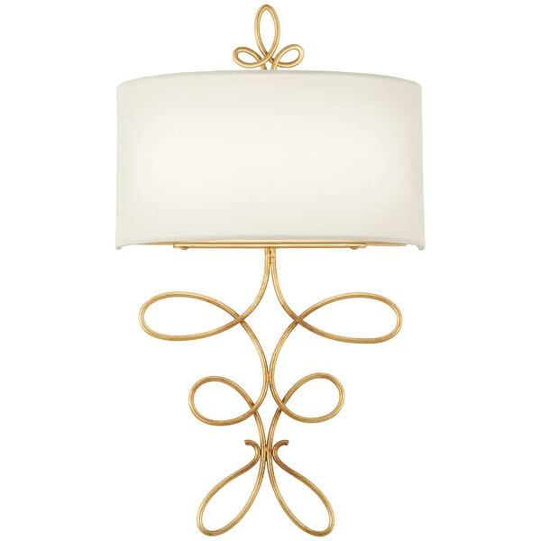 Metropolitan Gianella Ardent Gold And Frosted Glass LED Wall Sconce ...