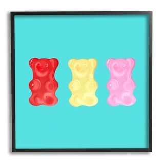 Stupell Cute Gummy Bear Candies Framed Giclee Art, Design by Ashley ...