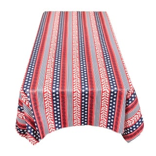 "Americana" 52"x70" PEVA flannel backed tablecloth - Bed Bath & Beyond ...