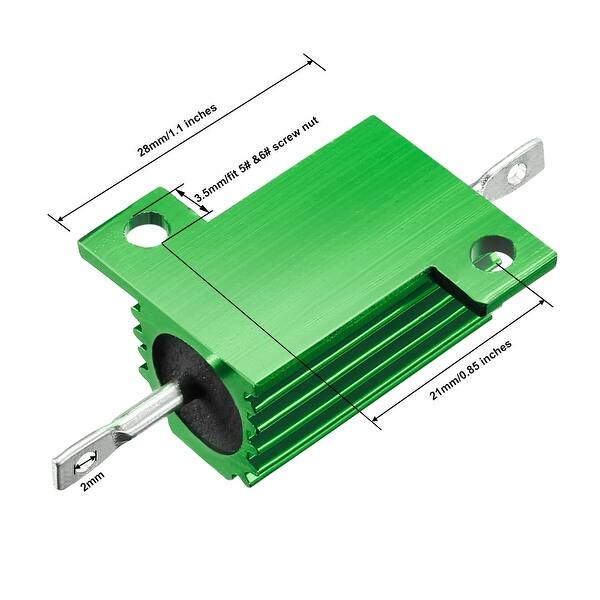 25W 2.5 Ohm Aluminium Housing Chassis Mount Wirewound Power Resistors ...