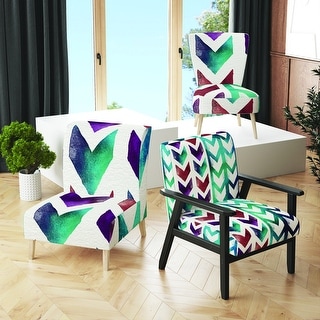 Designart "Geometric Pattern Of Red And Blue Arrows" Upholstered ...