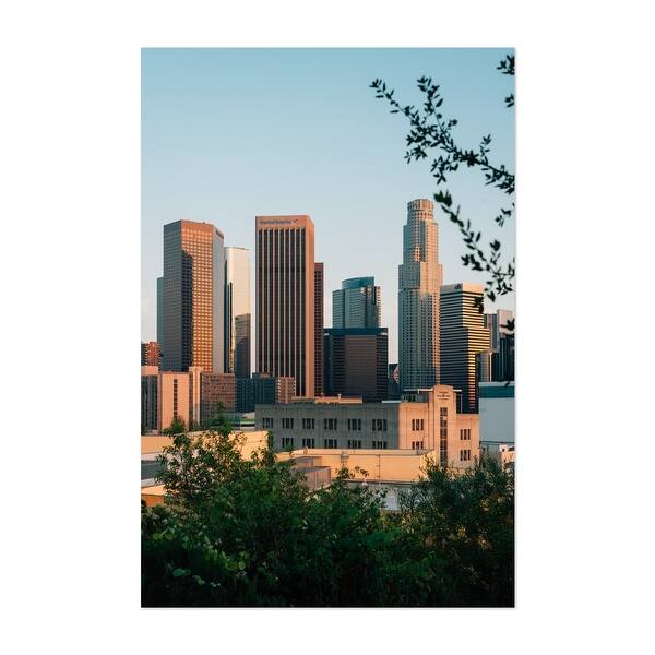 Los Angeles California DTLA from Vista Hermosa Urban Art Print/Poster ...