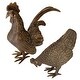 Design Toscano Rooster and Hen Bronze Garden Statues (Set of 2) - Bed ...