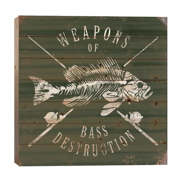 Weapons Of Bass Print On Wood by JJ Brando - Multi-Color - Bed Bath ...