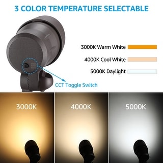 Low Voltage LED Landscape Spotlight, Color Temperature Selectable - Bed ...