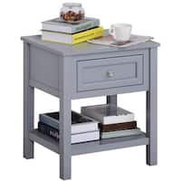 HomCom Wood X-side End Table - 15.5"L X 12"W X 22"H - On Sale - Bed ...