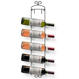 Sorbus 6-Tier Wine Rack - Metal Wall Mounted Wine Display Rack - 6"L x ...