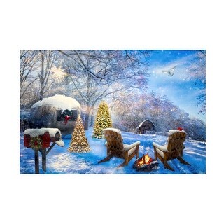 Celebrate Life Gallery 'Swirling Christmas Snow' Canvas Art - Blue ...