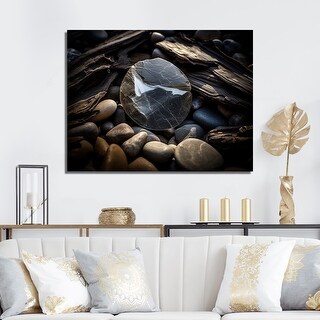 Designart "Stone Geode Charm In Winter " Stone Geode Wall Art - Bed ...