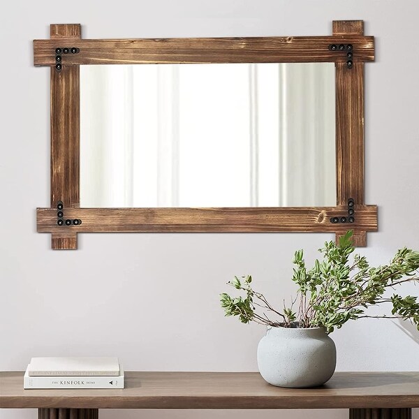 Rustic framed mirror store