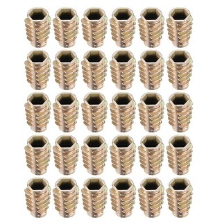 Threaded Insert Nuts Hex-Flush M8 Internal Threads 20mm Length 30pcs ...
