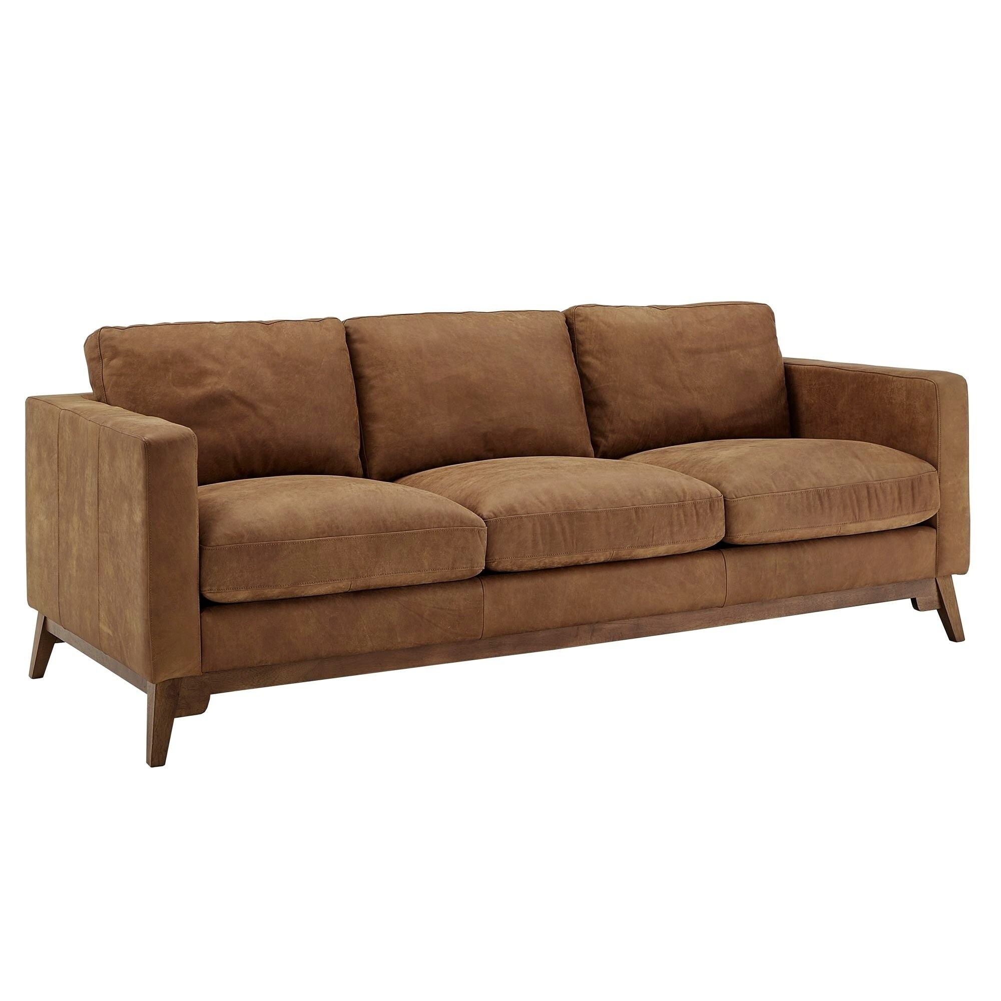 Bastian aniline leather sofa by inspire q modern store