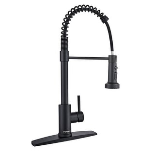 Forious Kitchen Faucet with Pull Down Spring Sprayer Sink Faucet - Bed ...