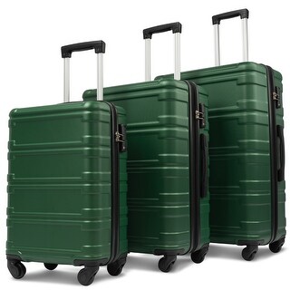 Luggage Hard Shell Suitcases Set of 3 Expandable Lightweight ABS ...
