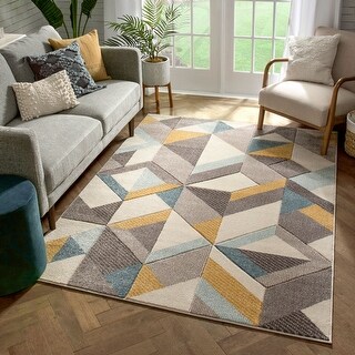 Well Woven Ruby Otto Contemporary Geometric Area Rug - Bed Bath ...