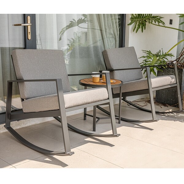 Cosiest 3 piece bistro set patio rocking chairs store
