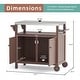 42.13 in. W Stainless Steel Countertop Outdoor Grill Cart on 2 Wheels ...