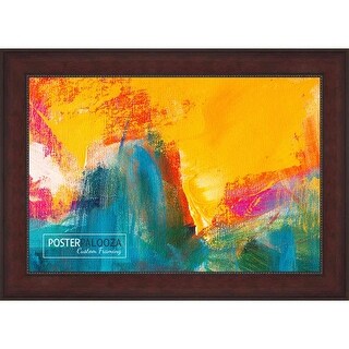 36x16 Traditional Mahogany Complete Wood Panoramic Frame with UV ...