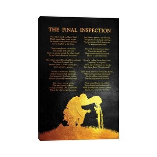 iCanvas "The Final Inspection - A Soldier's Poem" by Adrian Baldovino ...