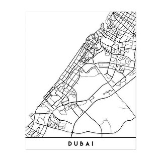 Dubai United Arab Emirates Maps Coordinates Urban Art Print/Poster ...