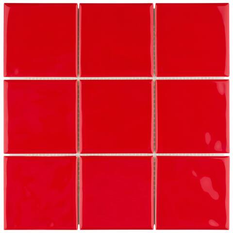 Merola Tile Twist Orange Sunset 1/2" x 11-3/4" Ceramic Wall Trim - (1 ...