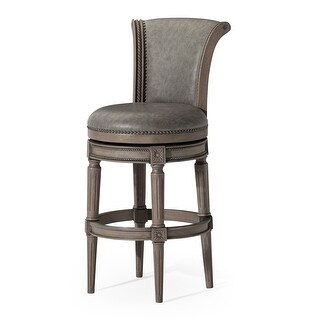 Maven Lane Pullman Bar Stool in Reclaimed Oak Finish w/Ronan Stone ...