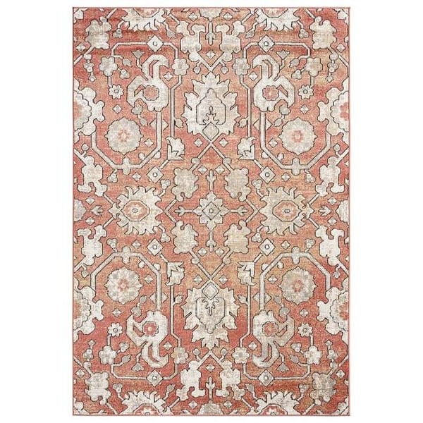 peach pattern rug
