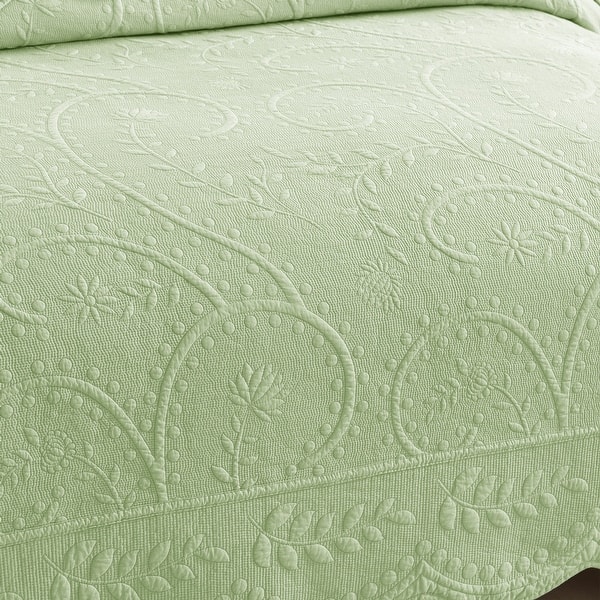 MarCielo 3-Piece Elegantly Embroidered 100% Cotton Oversized Quilt ...